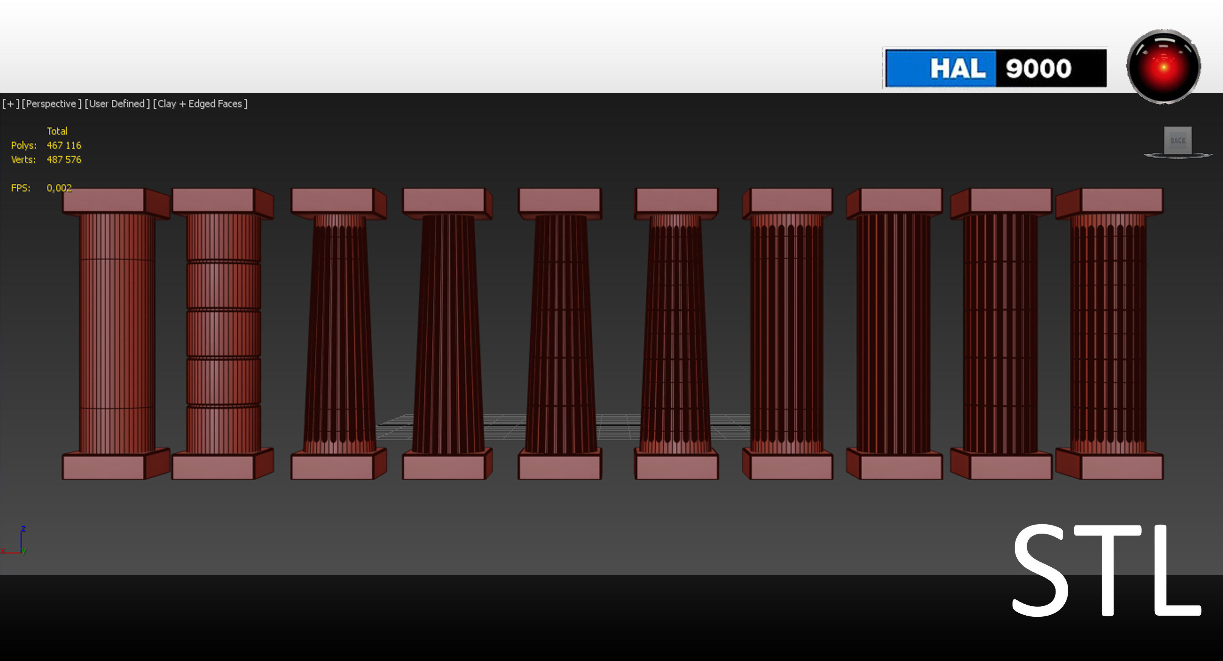 Modular Columns Pillars 1 3D model | CGTrader