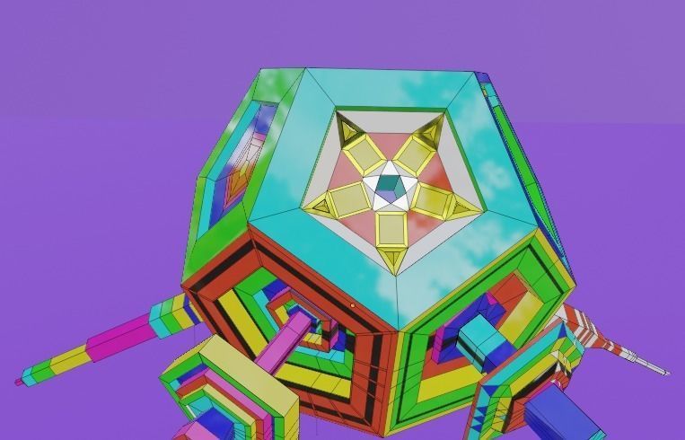 3D model Dodecahedron Space Ship VR / AR / low-poly | CGTrader