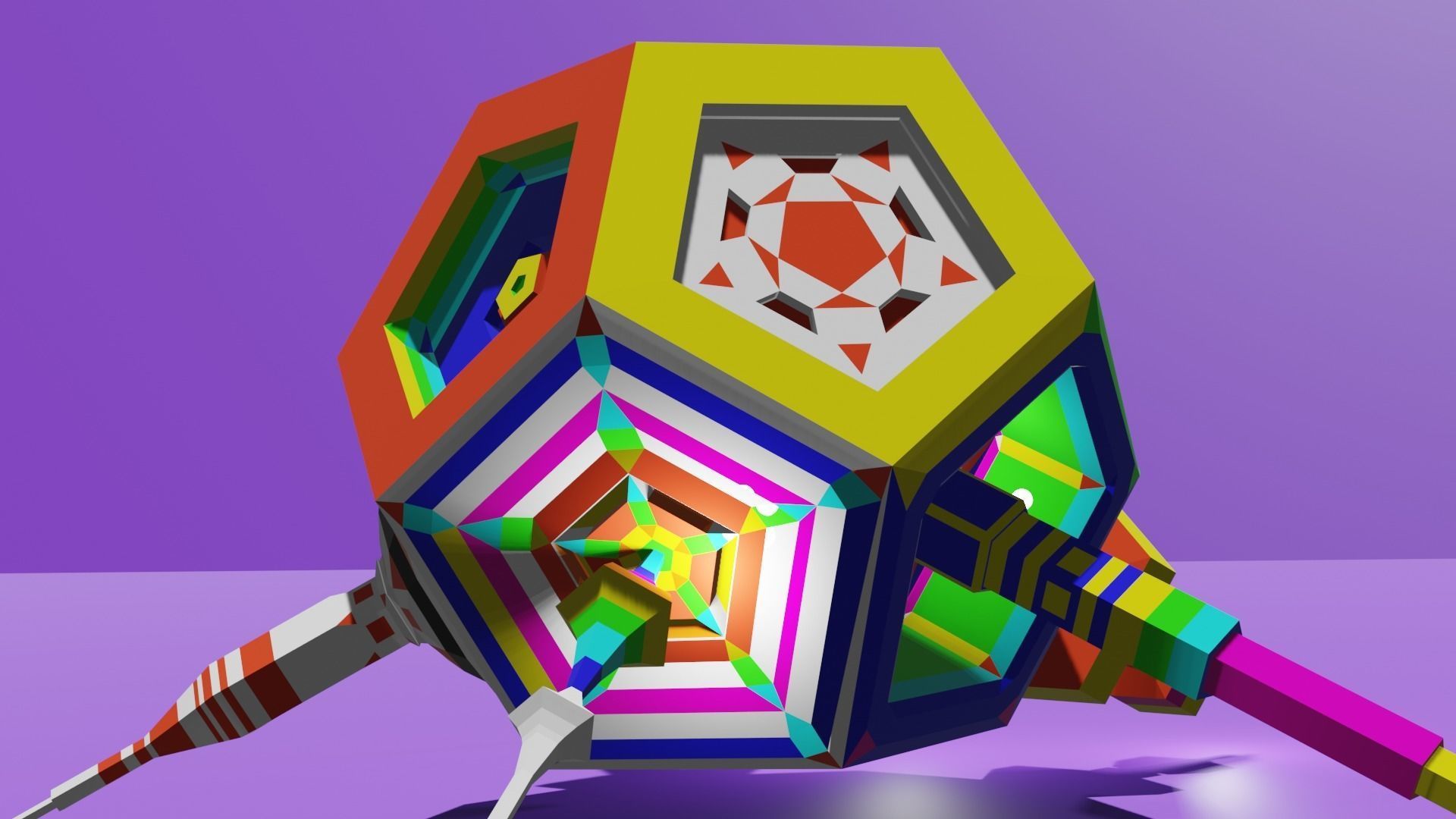 3D model Dodecahedron Space Ship VR / AR / low-poly | CGTrader