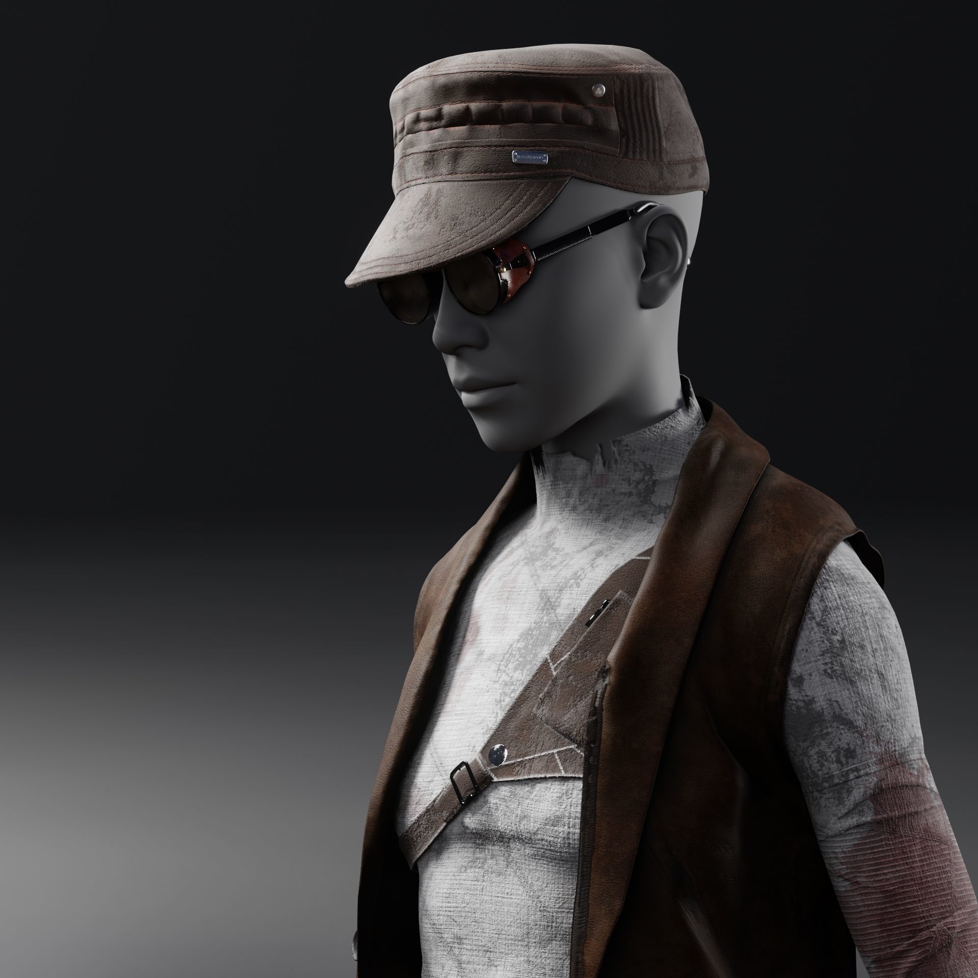 3D model Custom female outfit for Metahuman character VR / AR / low ...