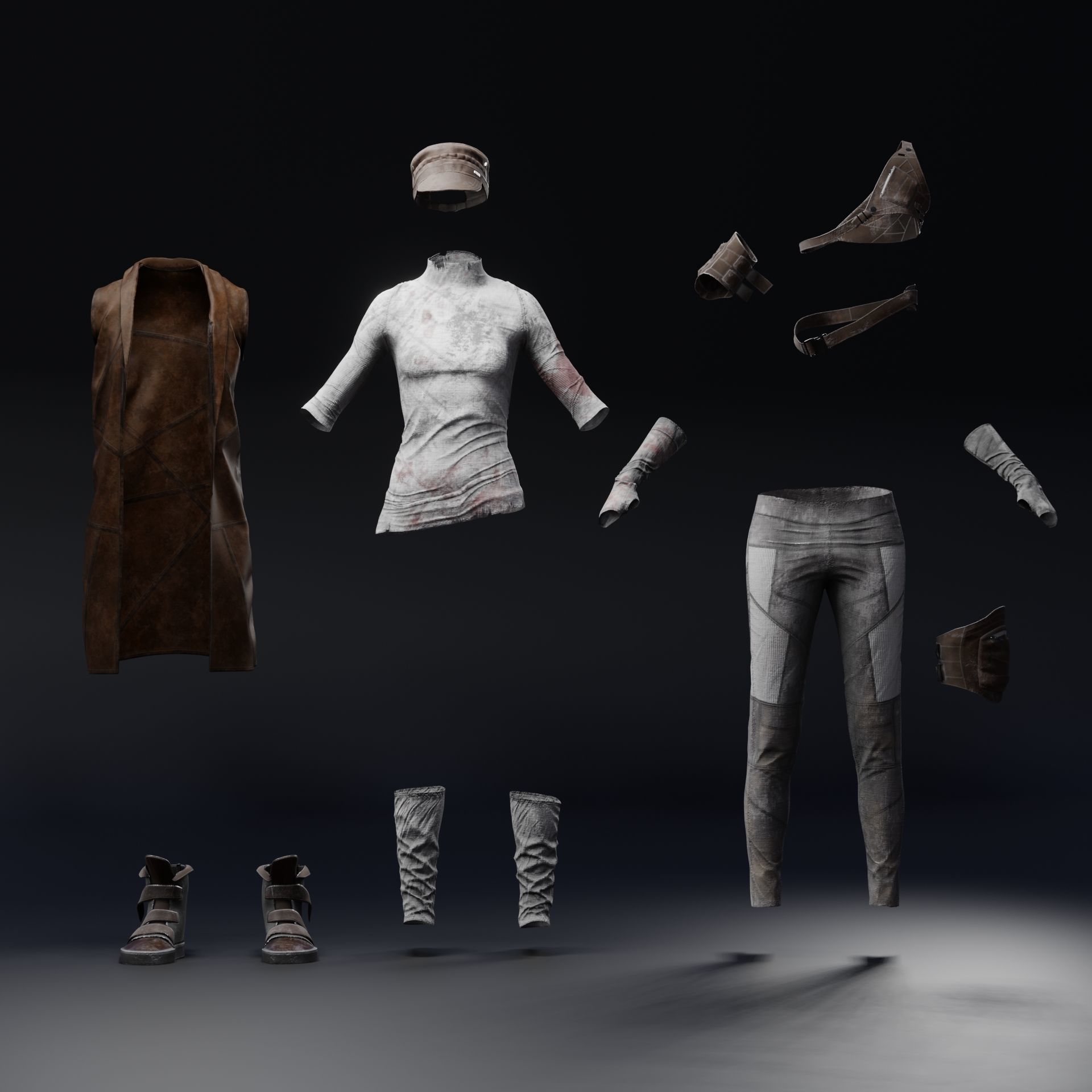 3D model Custom female outfit for Metahuman character VR / AR / low ...