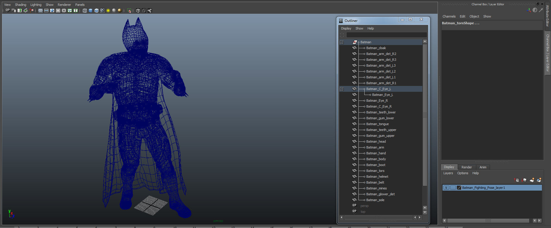Batman Fighting Pose 3D model | CGTrader