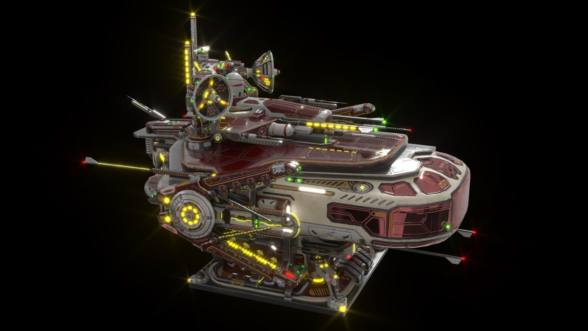 Imperial Large Command Module 3D model animated | CGTrader