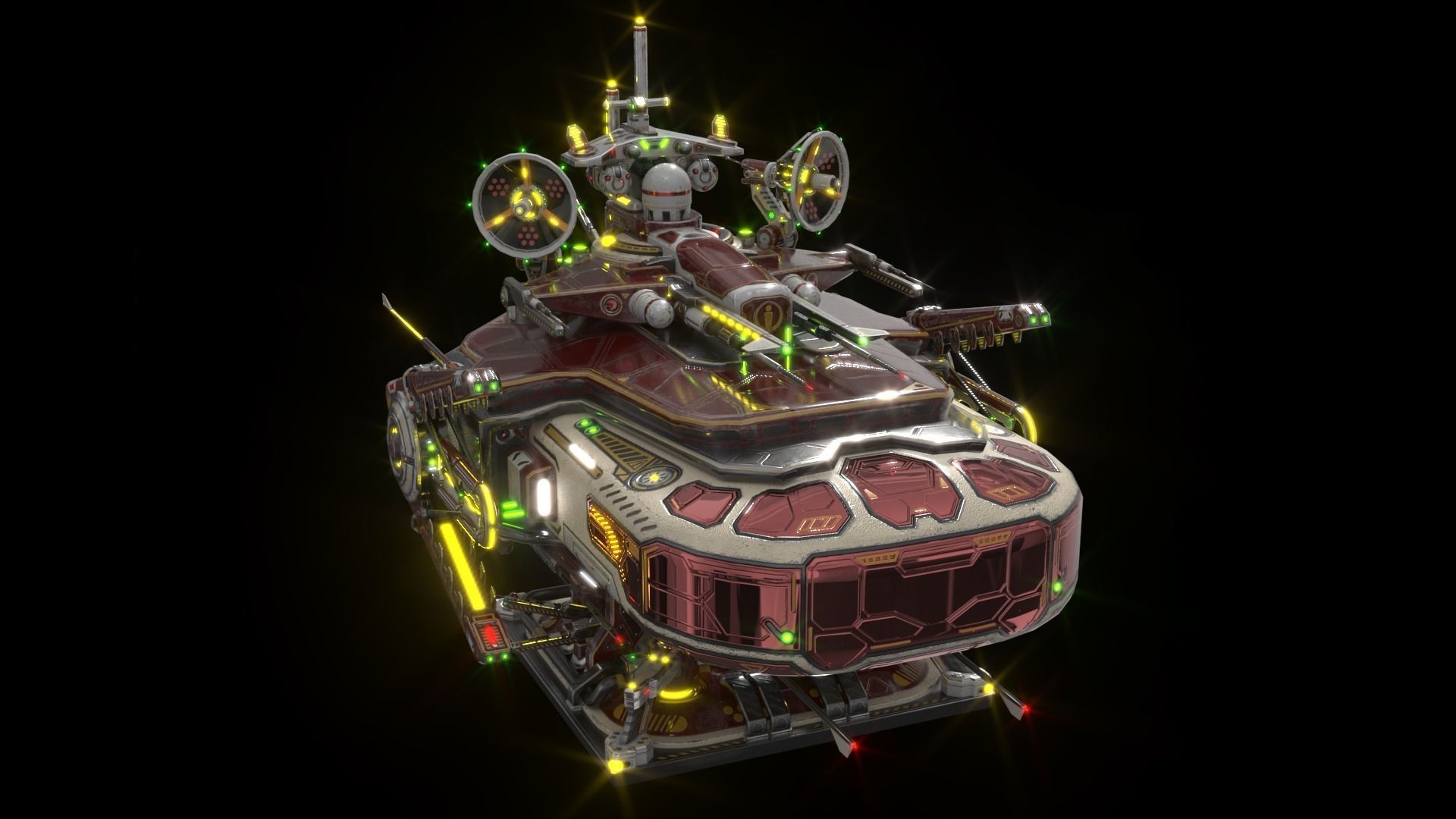 Imperial Large Command Module 3D model animated | CGTrader