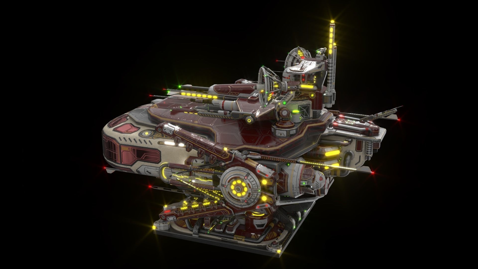 Imperial Large Command Module 3D model animated | CGTrader