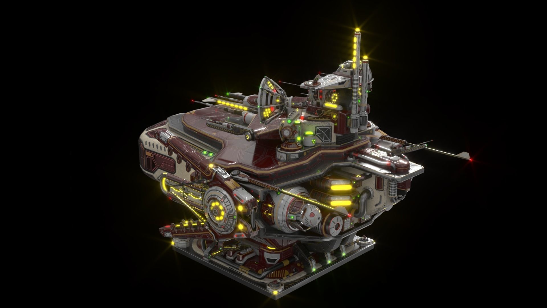 Imperial Large Command Module 3D model animated | CGTrader