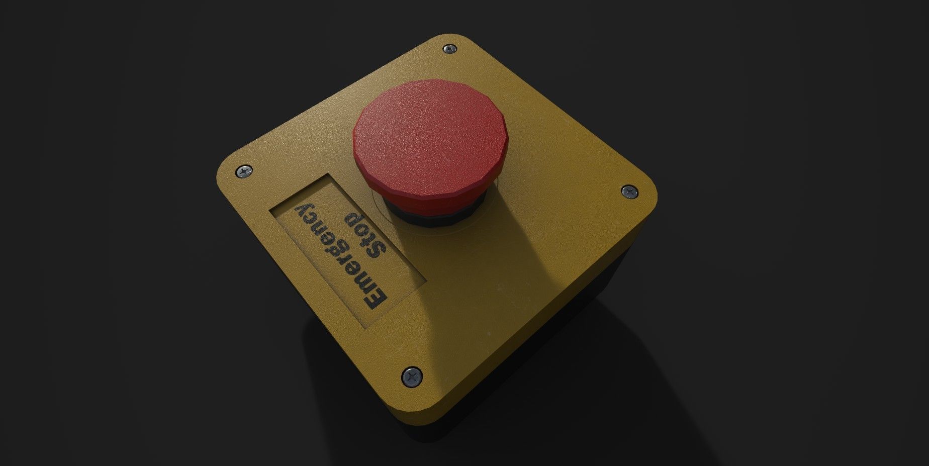 3D model Emergency Stop Control VR / AR / low-poly | CGTrader