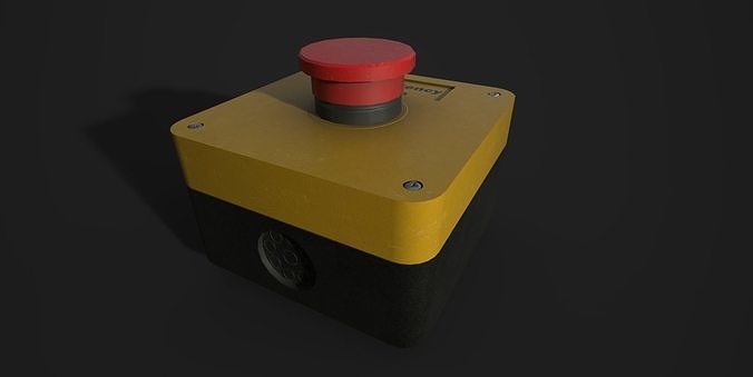 3D model Emergency Stop Control VR / AR / low-poly | CGTrader