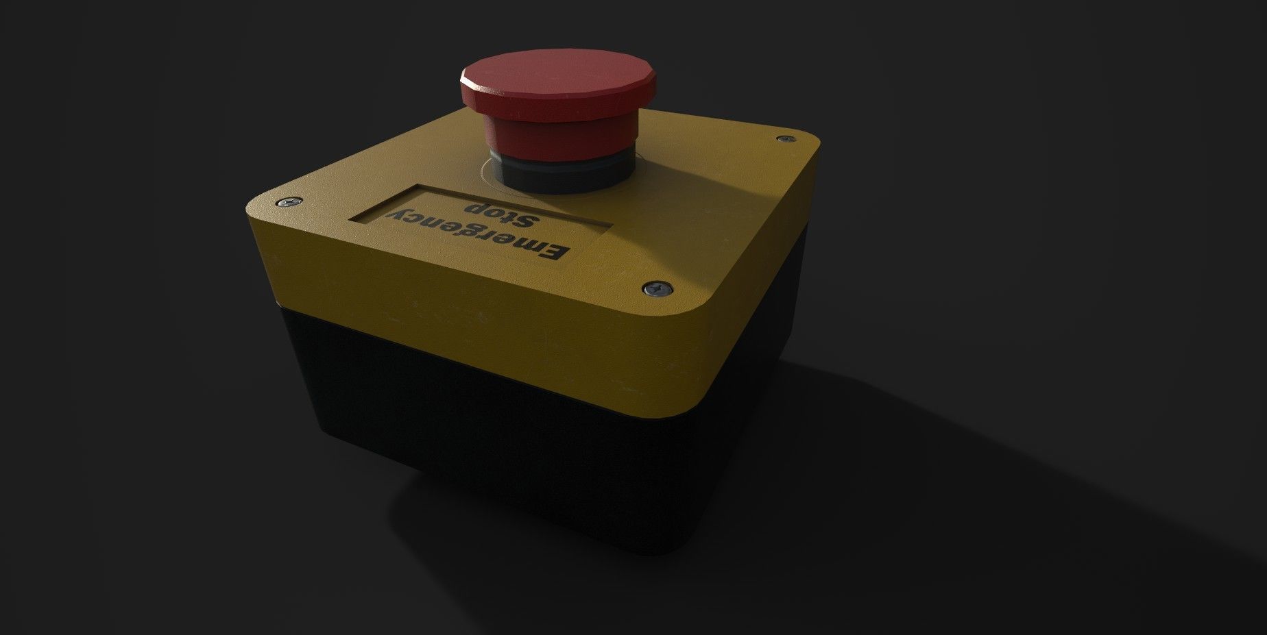 3D model Emergency Stop Control VR / AR / low-poly | CGTrader