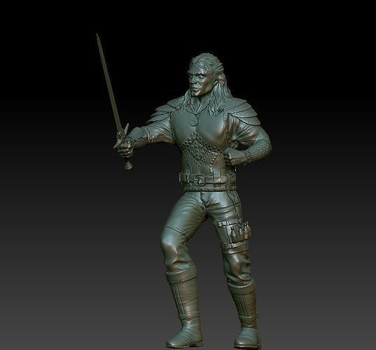 The Witcher Netflix 3D model 3D printable | CGTrader