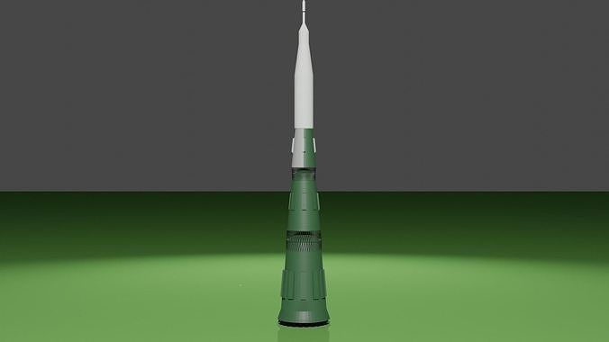 Low Poly Soviet N-1 Rocket V1 free 3D model | CGTrader
