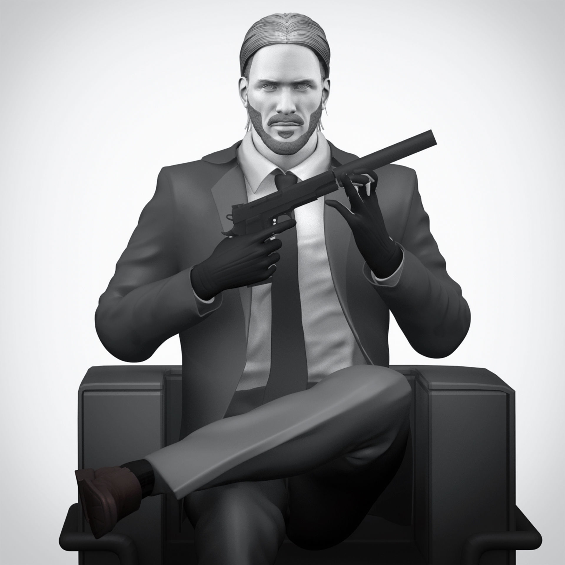 John Wick 3D Printable 3D model 3D printable | CGTrader