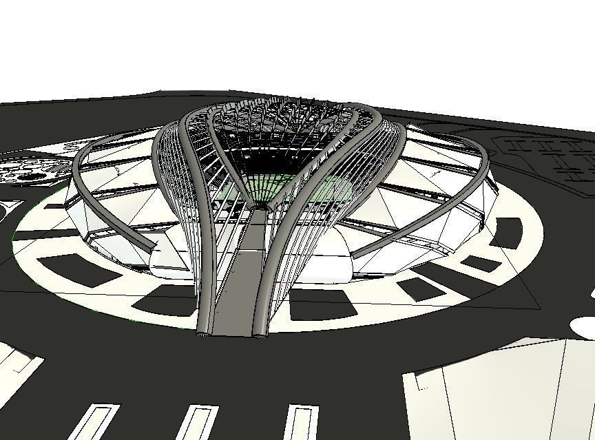 Sports stadium compelete revit project 3D model | CGTrader