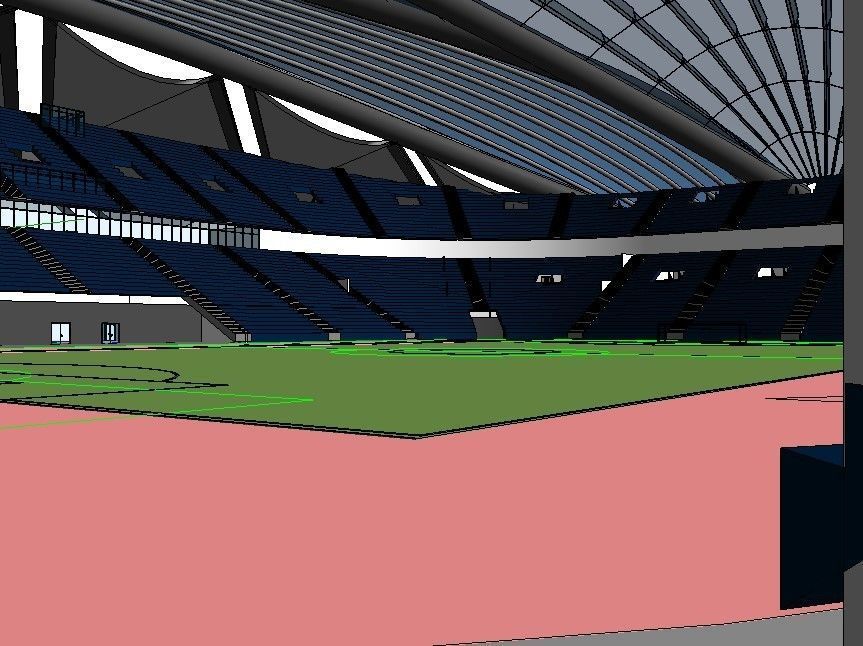 Sports stadium compelete revit project 3D model | CGTrader