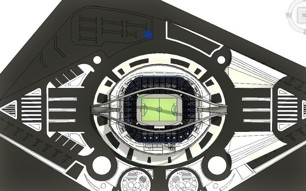 Sports stadium compelete revit project 3D model | CGTrader