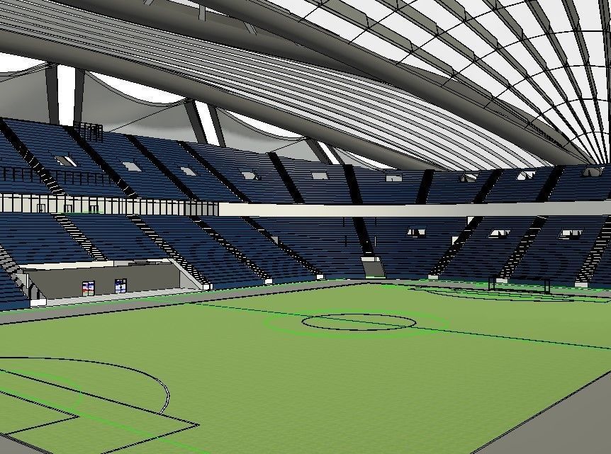 Sports stadium compelete revit project 3D model | CGTrader