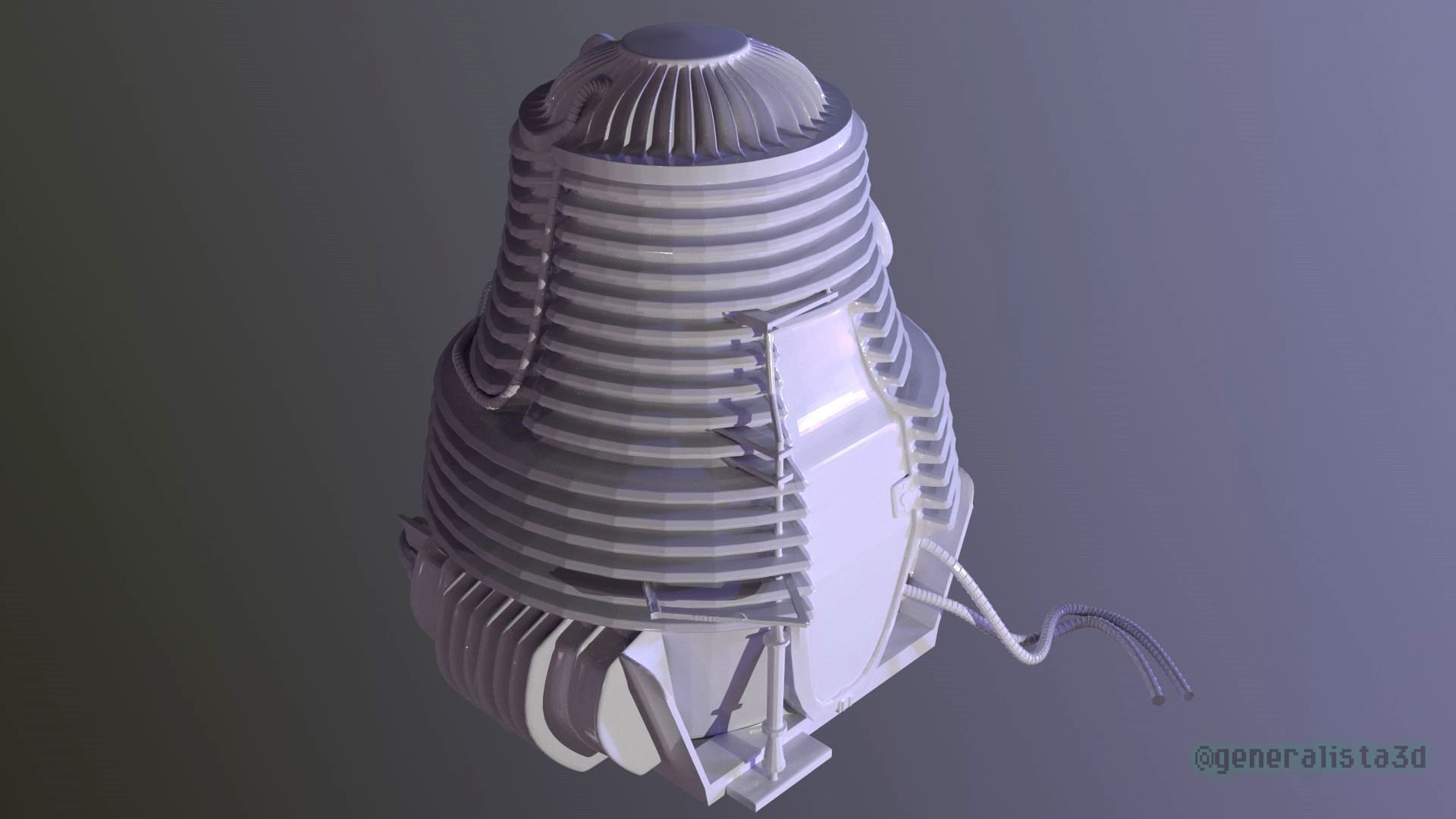 The Fly Teleportation Pod Printable version 3D model 3D printable ...