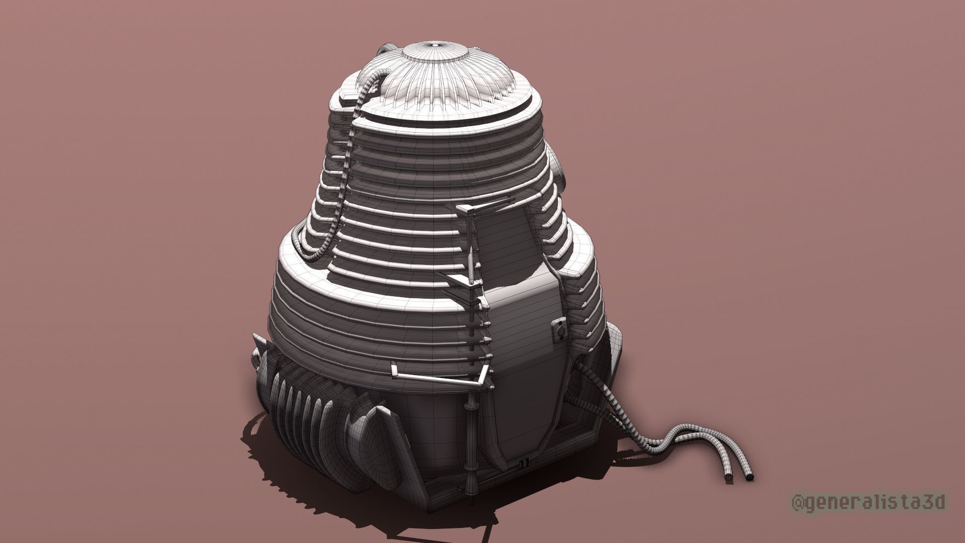 The Fly Teleportation Pod Printable version 3D model 3D printable ...