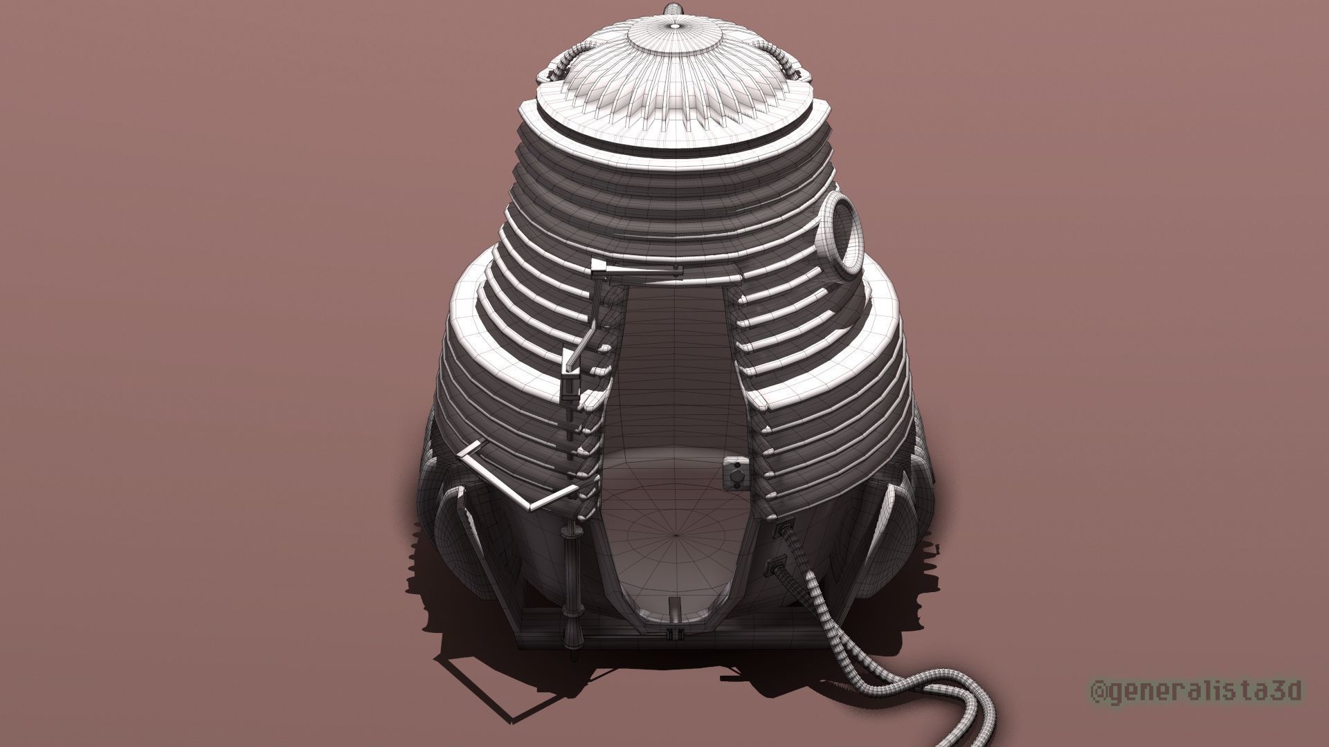 The Fly Teleportation Pod Printable version 3D model 3D printable ...