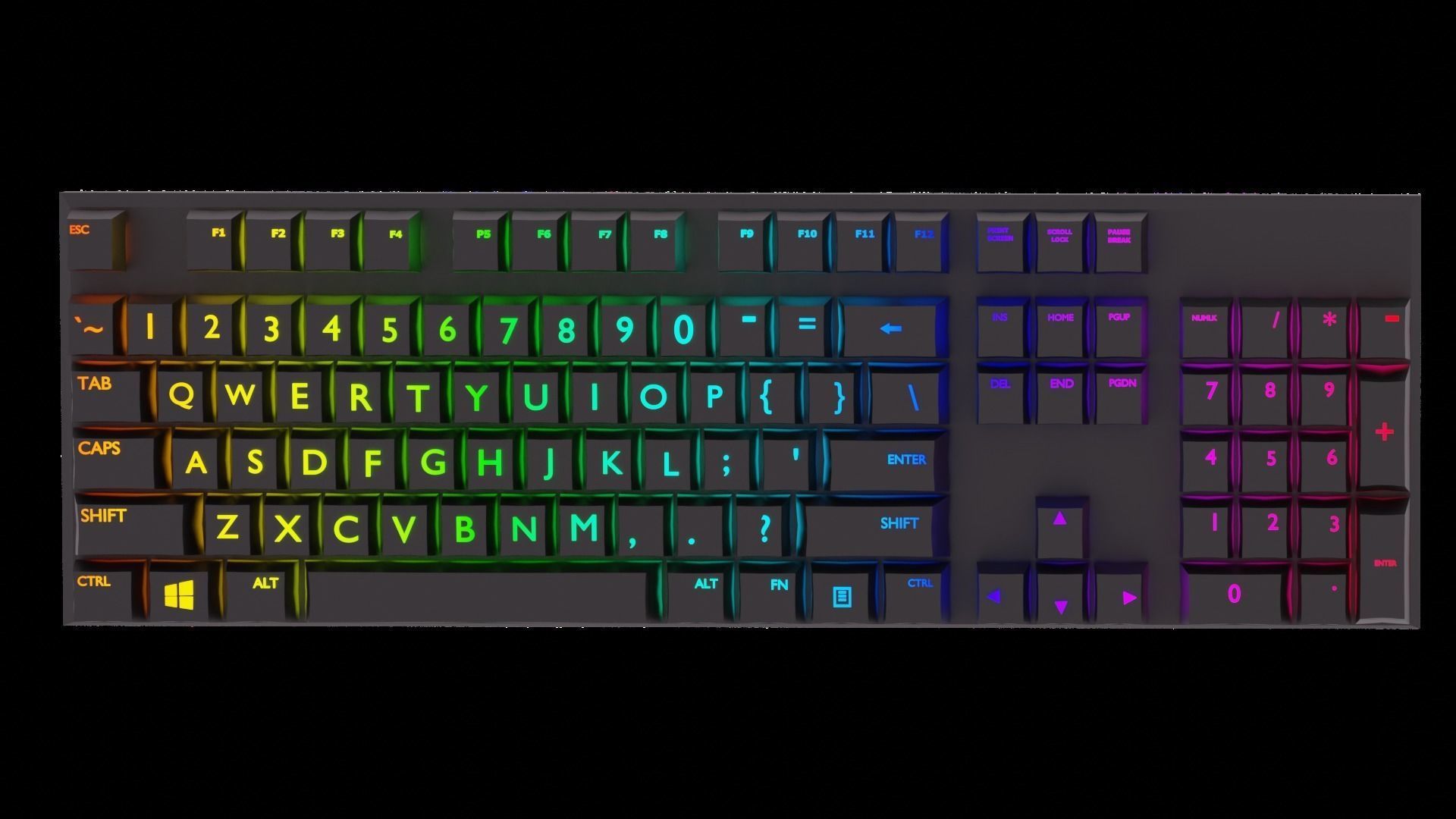 RGB Keyboard 3D model | CGTrader