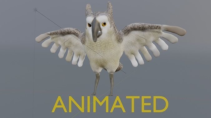 3D model owlet animated VR / AR / low-poly | CGTrader
