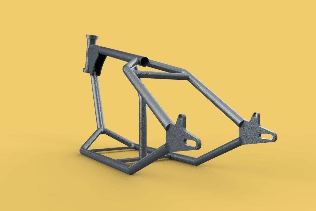 CHOPPER MOTORCYCLE MOTORBIKE FRAME CHASSIS 3D model | CGTrader