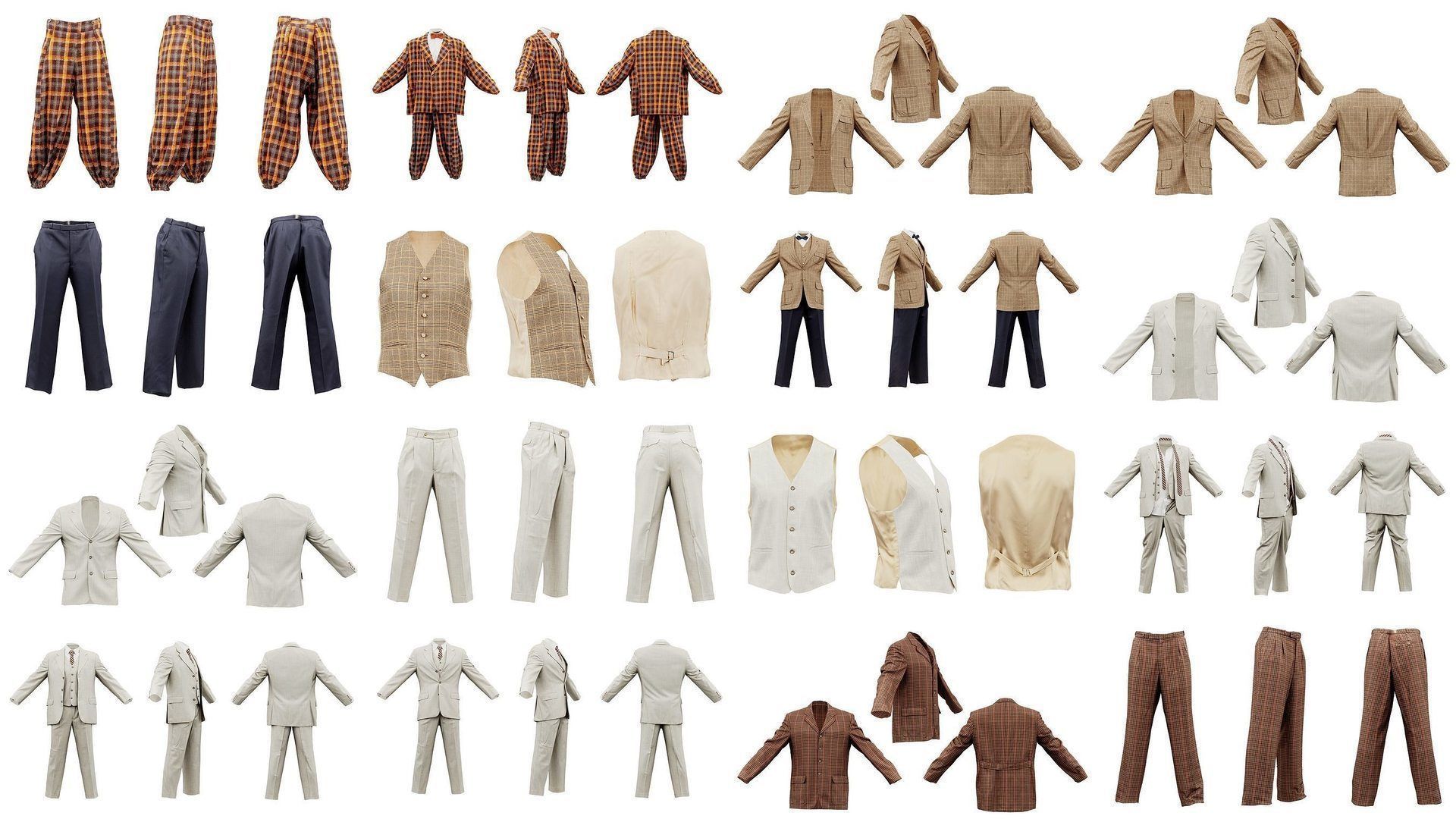 34 Costumes and Suits 3D Model Collection | CGTrader