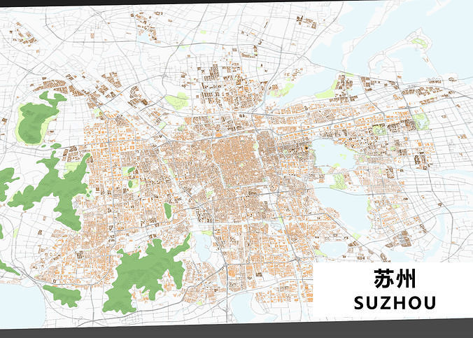SuZhou City urban planning maquett building 3D Topography 3D model ...