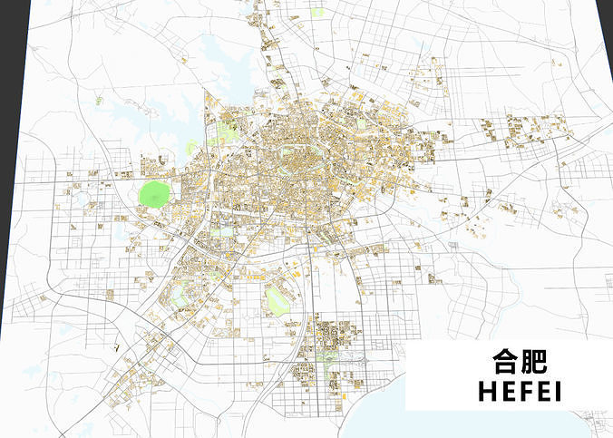 HeFei City urban planning maquett building 3D Topography 3D model ...