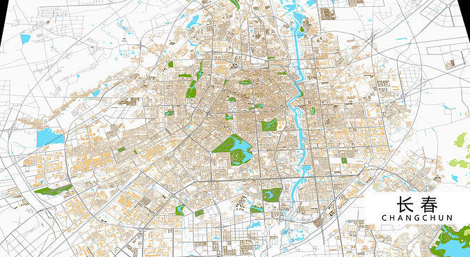 ChangChun City urban planning maquett building 3D Topography 3D model ...