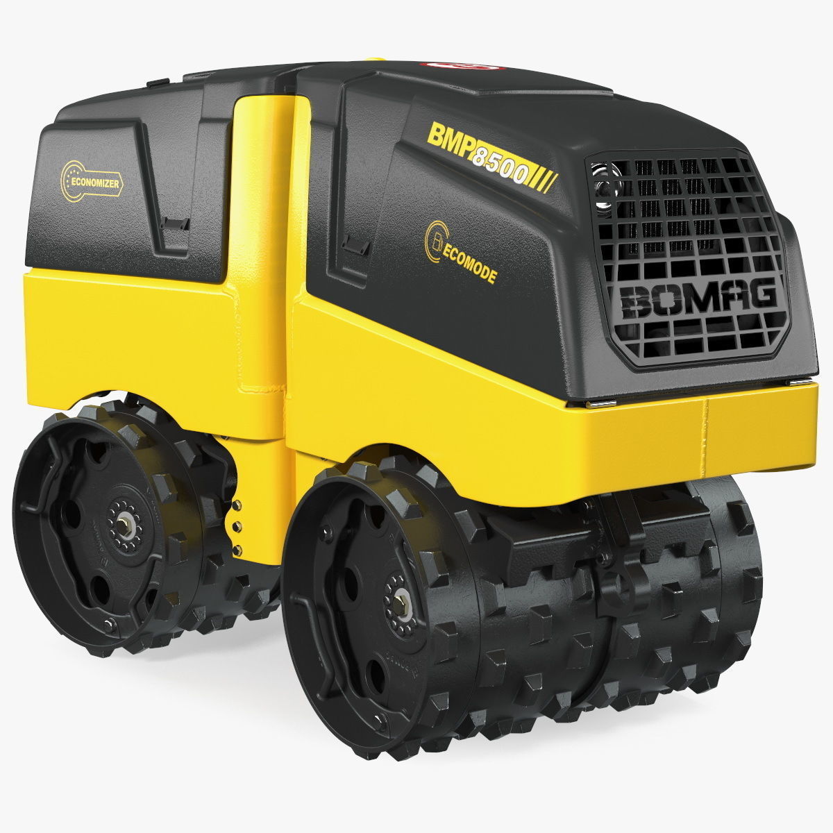 Bomag BMP 8500 Trench Roller Rigged 3D model rigged | CGTrader