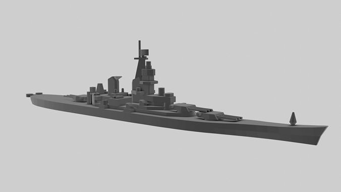 USS Missouri - Model for small scale printing free 3D model 3D ...
