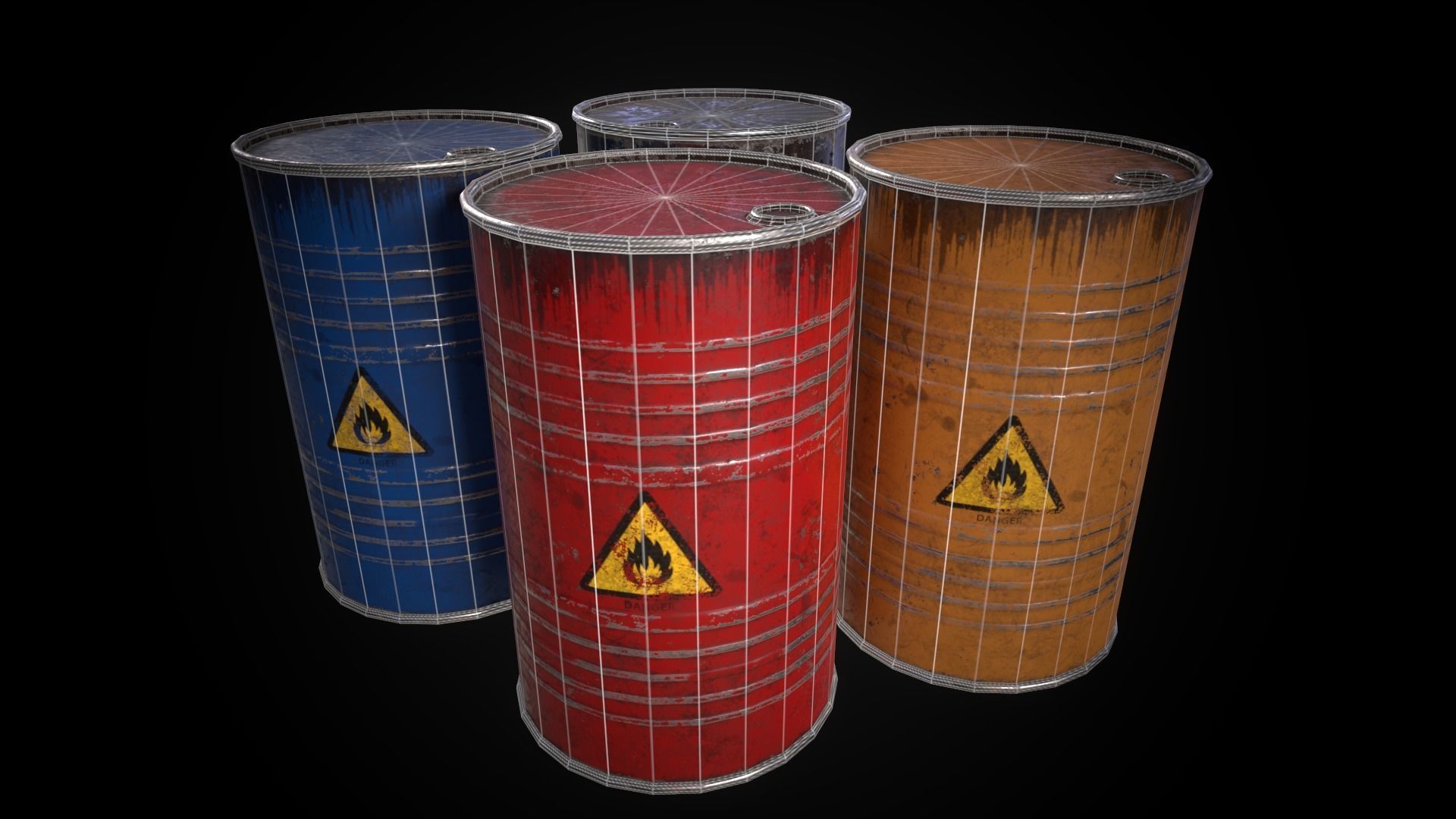 3D model Explosive Barrel VR / AR / low-poly | CGTrader