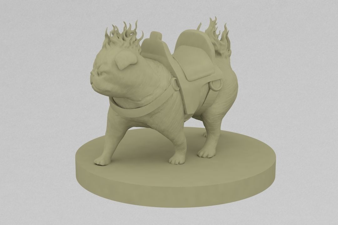 Hell Pug 3D model 3D printable | CGTrader