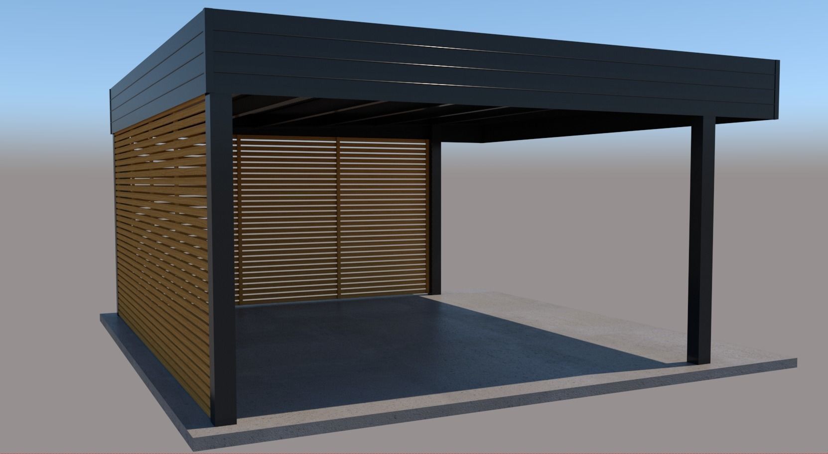 Open Garage 3D model 3D model | CGTrader