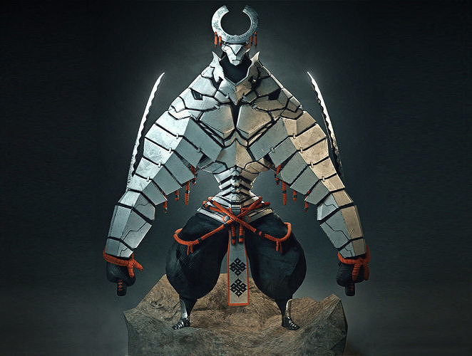 3D model Sci-fi Samurai low-poly VR / AR / low-poly | CGTrader