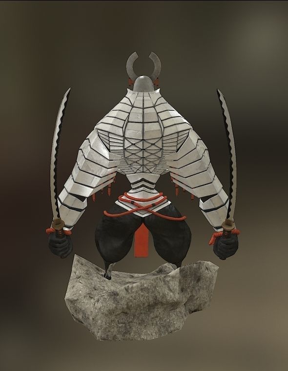 3D model Sci-fi Samurai low-poly VR / AR / low-poly | CGTrader