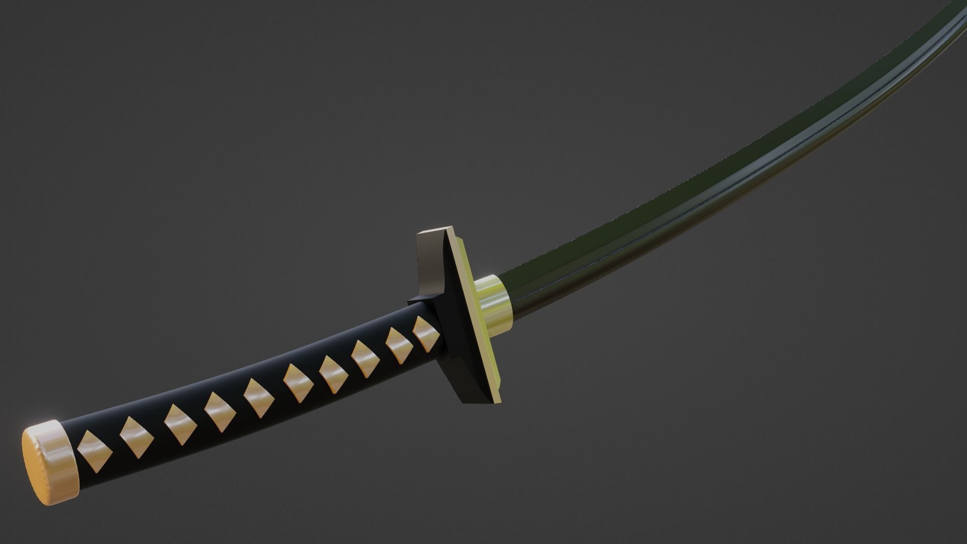 Stylized Katana low-poly game ready free VR / AR / low-poly 3D model ...