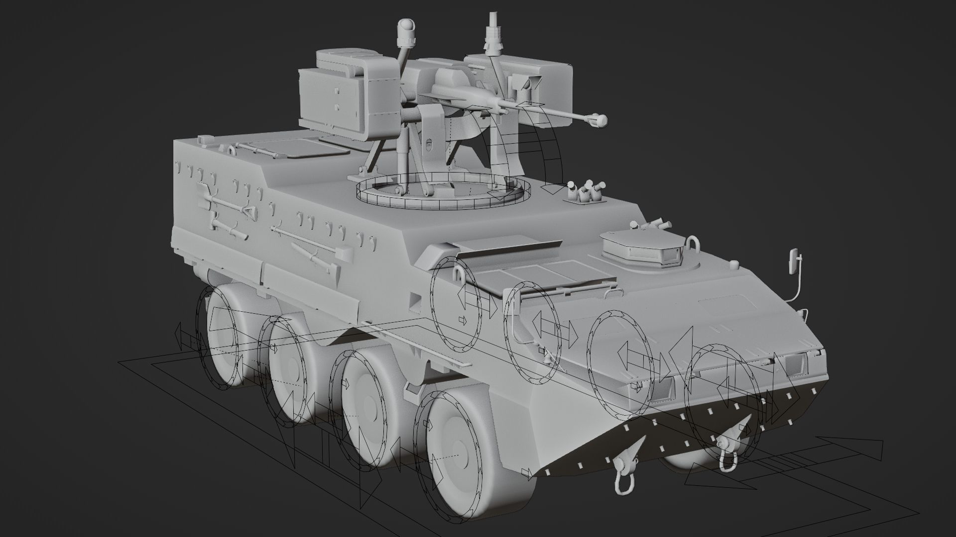 3D model Pandur II 8x8 - Blender Asset VR / AR / low-poly | CGTrader