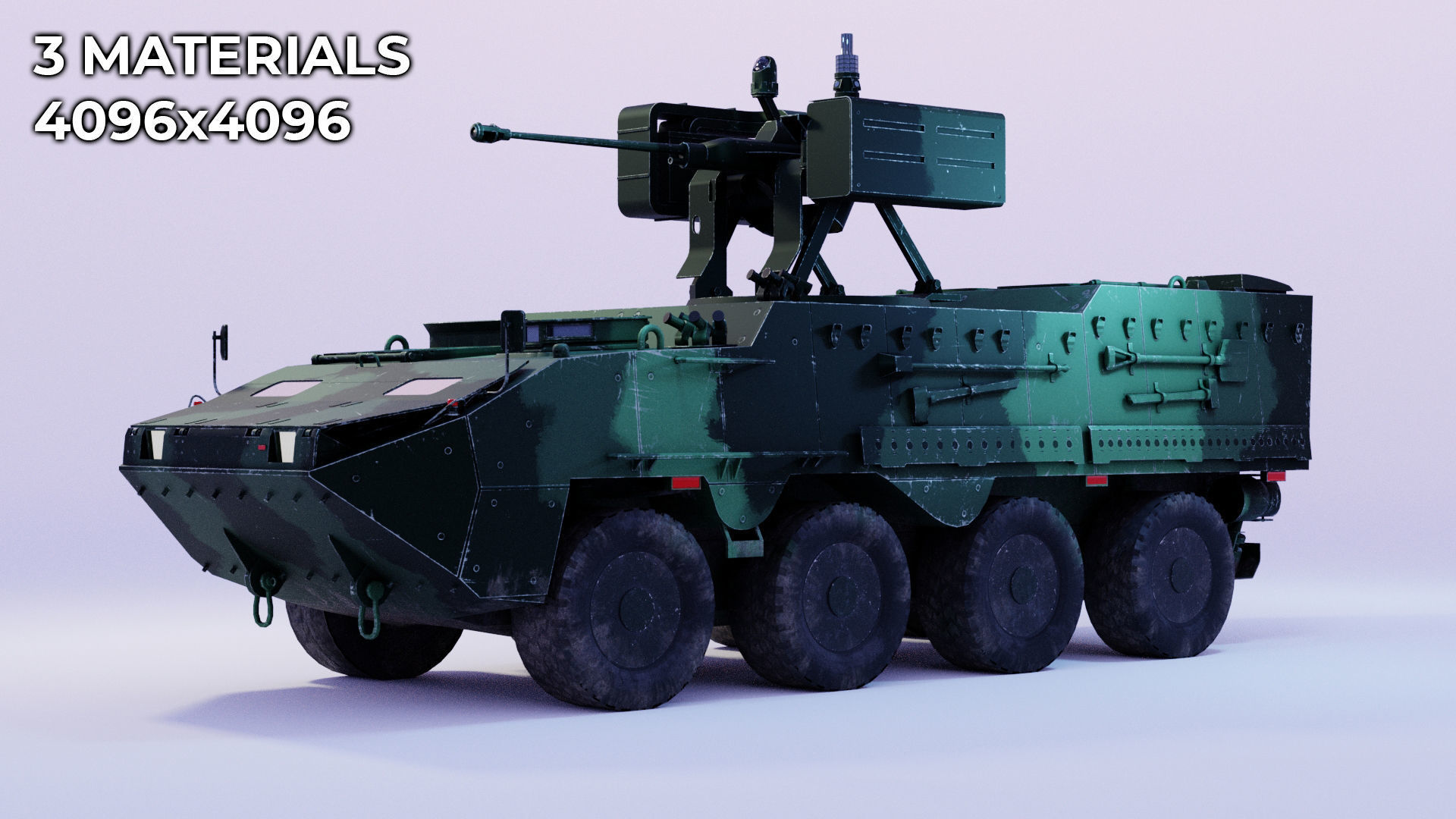 3D model Pandur II 8x8 - Blender Asset VR / AR / low-poly | CGTrader