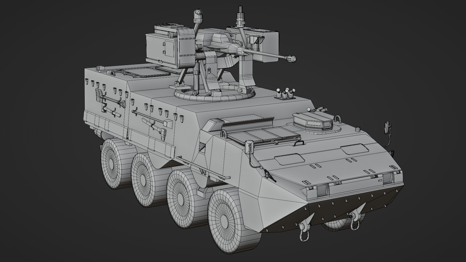 3D model Pandur II 8x8 - Blender Asset VR / AR / low-poly | CGTrader