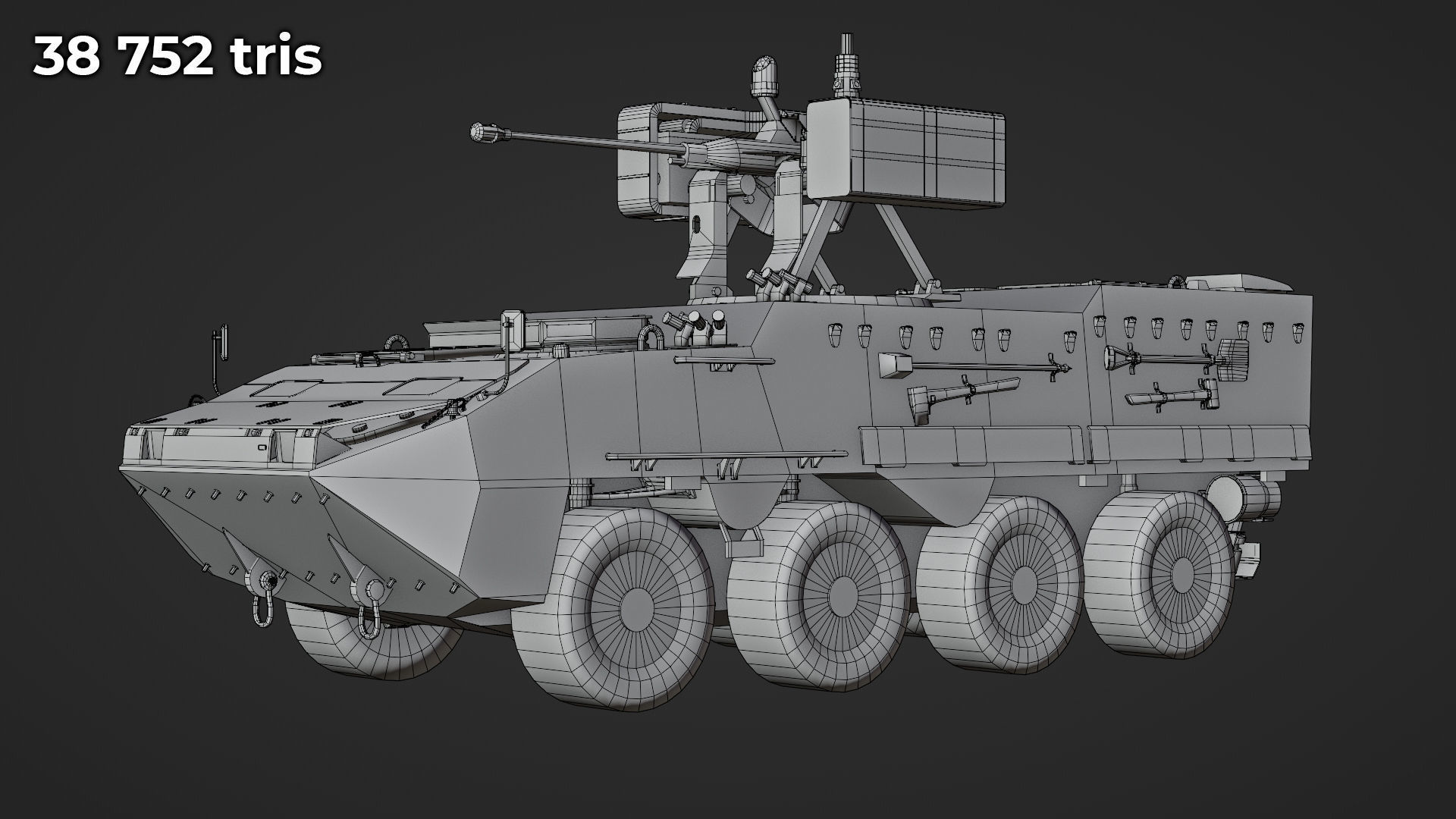 3D model Pandur II 8x8 - Blender Asset VR / AR / low-poly | CGTrader