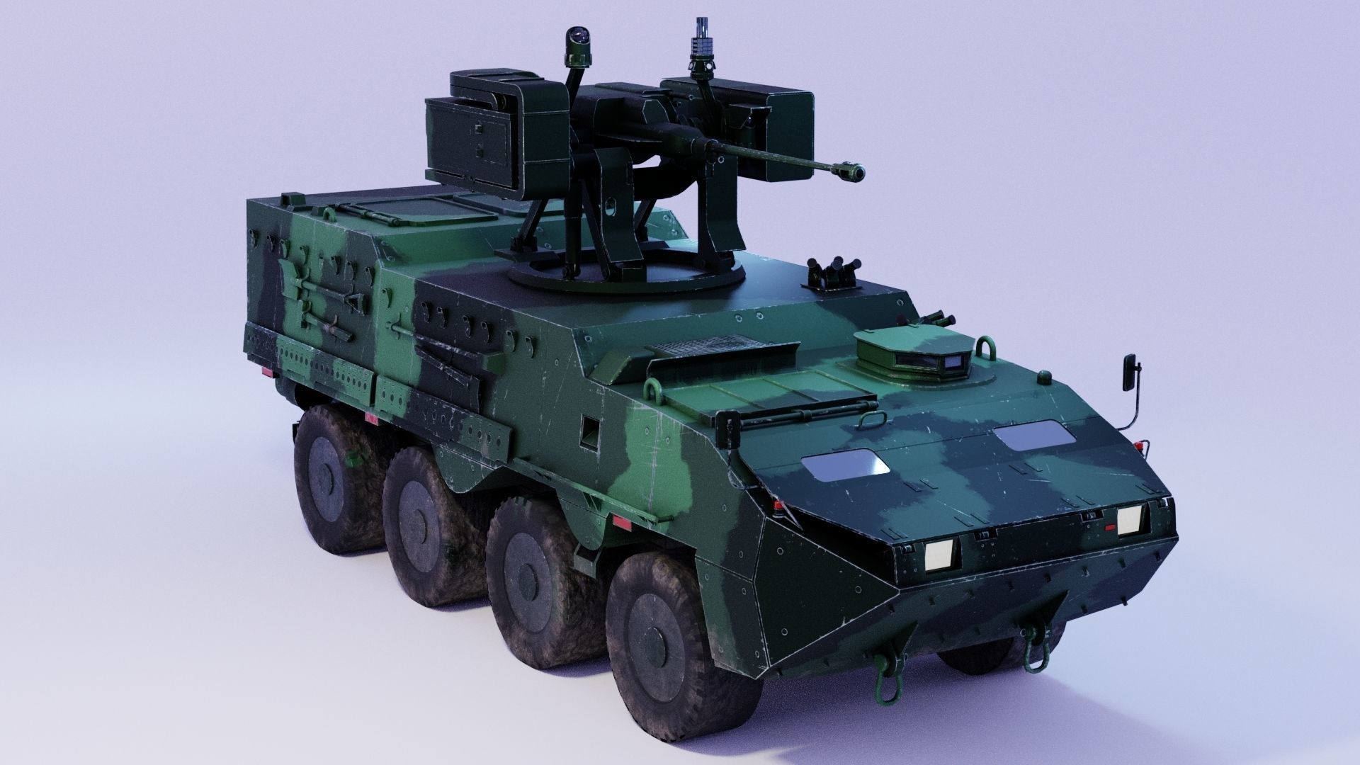 3D model Pandur II 8x8 - Blender Asset VR / AR / low-poly | CGTrader