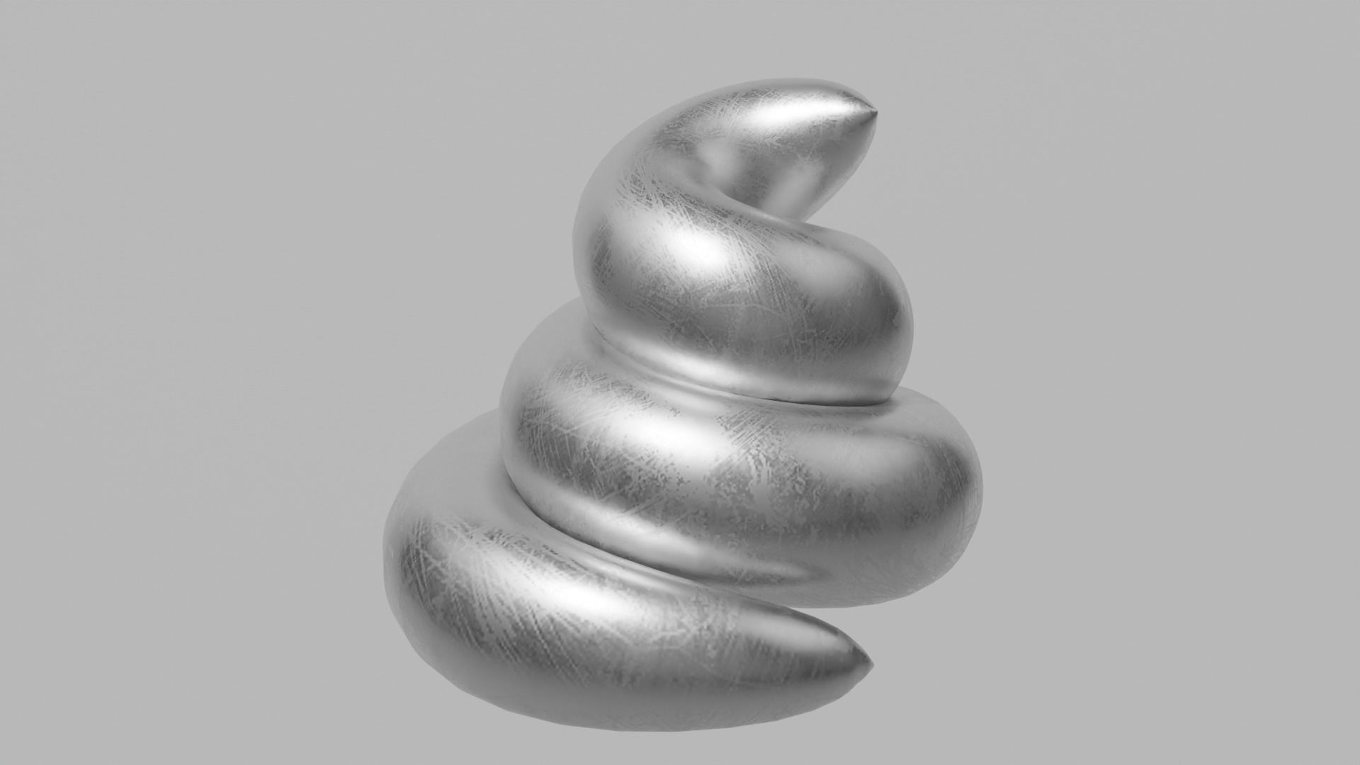 3D model Poo poop 3D model Silver VR / AR / low-poly | CGTrader