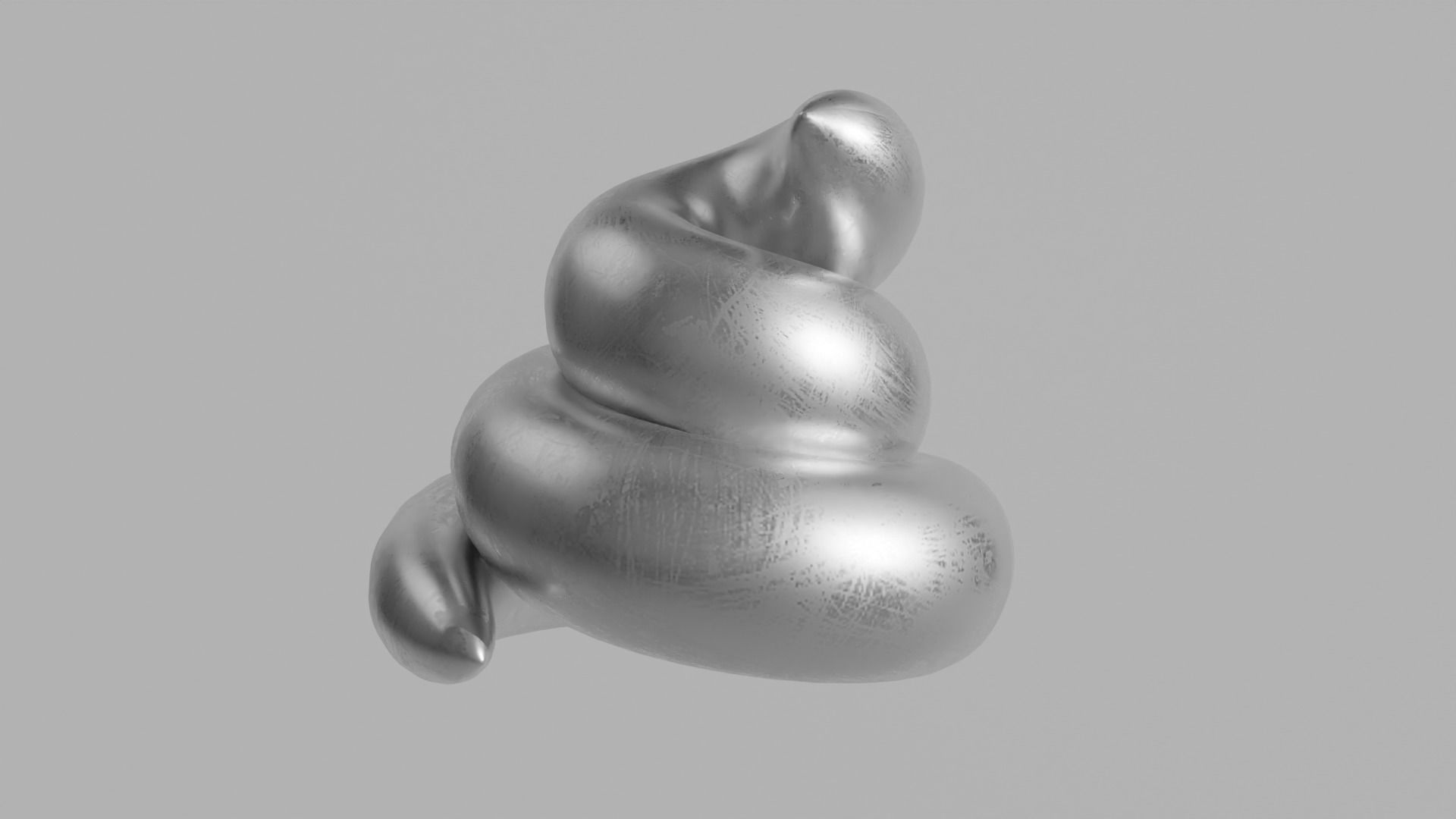 3D model Poo poop 3D model Silver VR / AR / low-poly | CGTrader