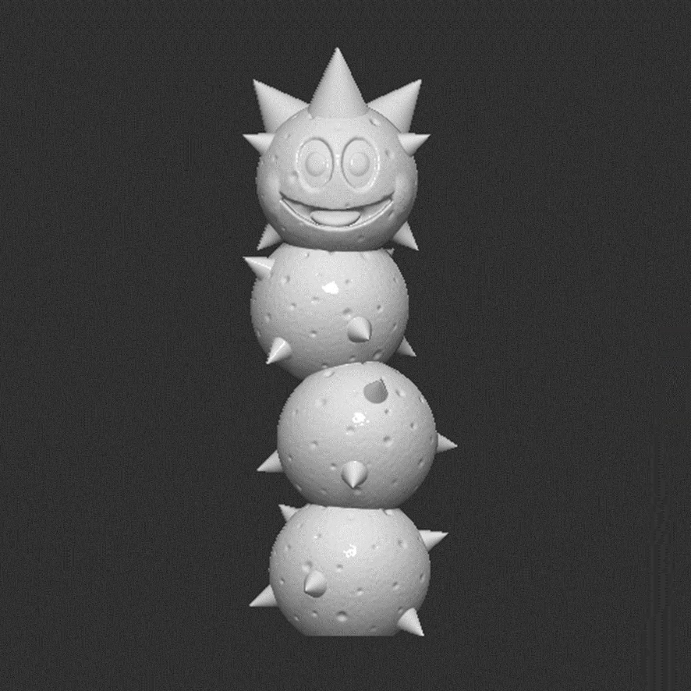 Pokey Mario Enemy 3D model 3D printable | CGTrader