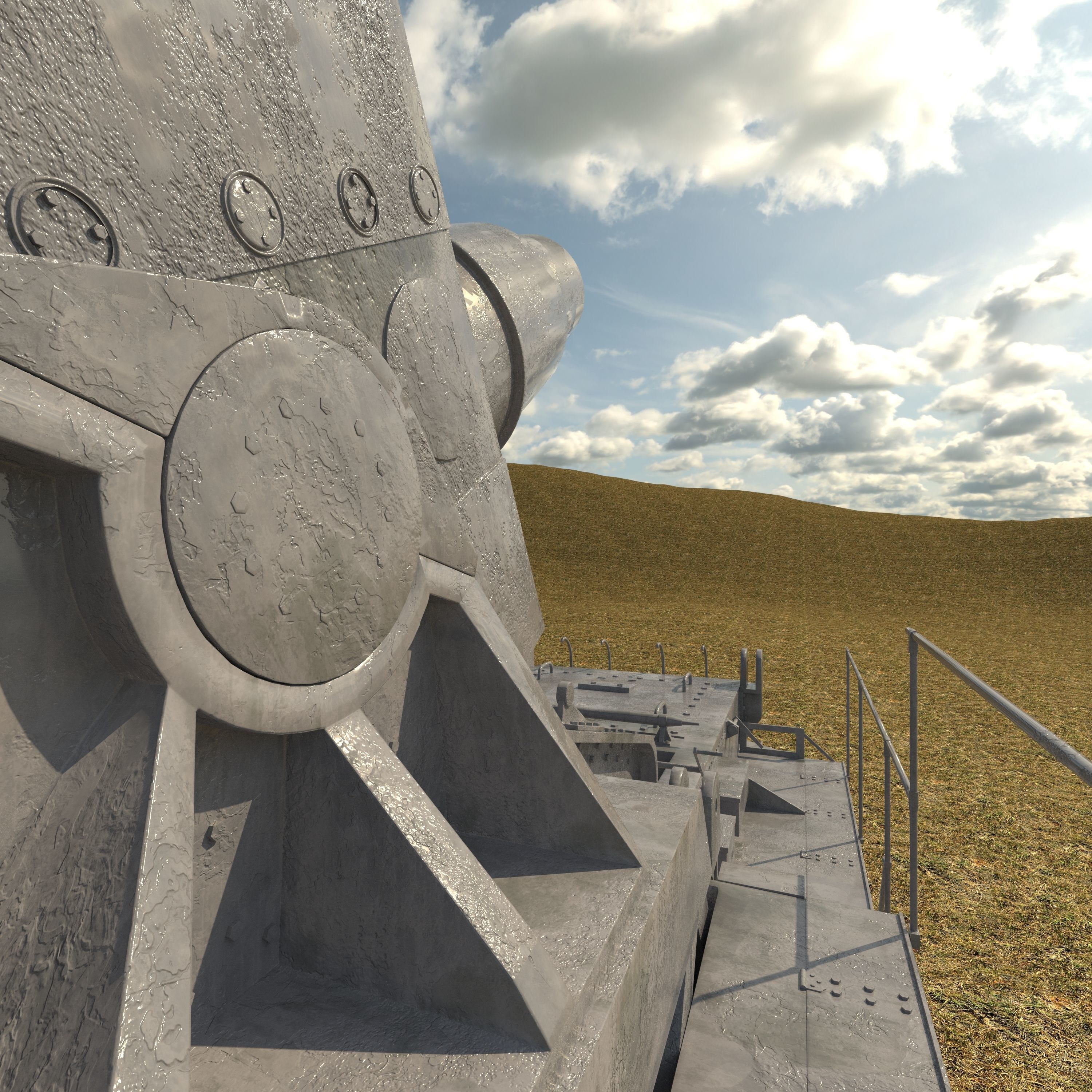 60 cm mortar Carl 3D model | CGTrader