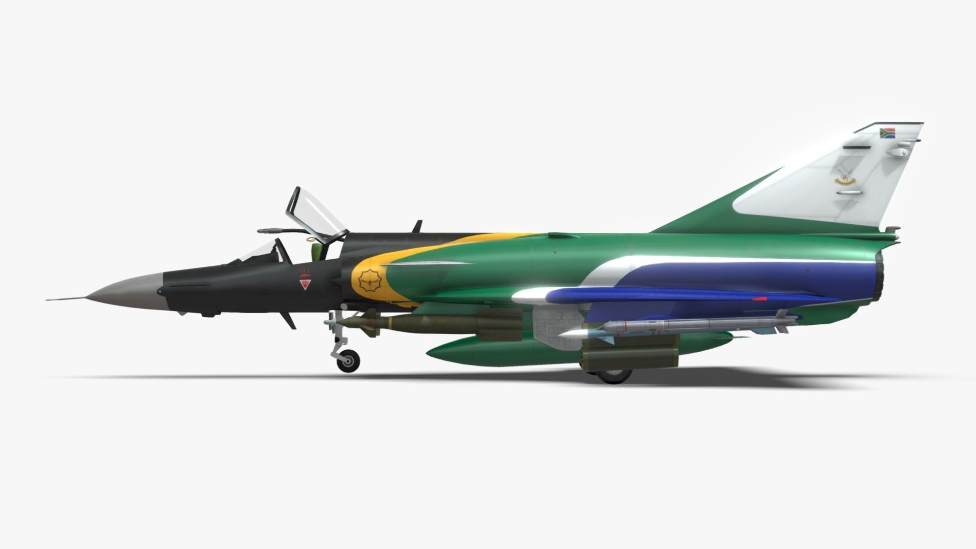 3D model Atlas Cheetah C South African Display Team VR / AR / low-poly ...