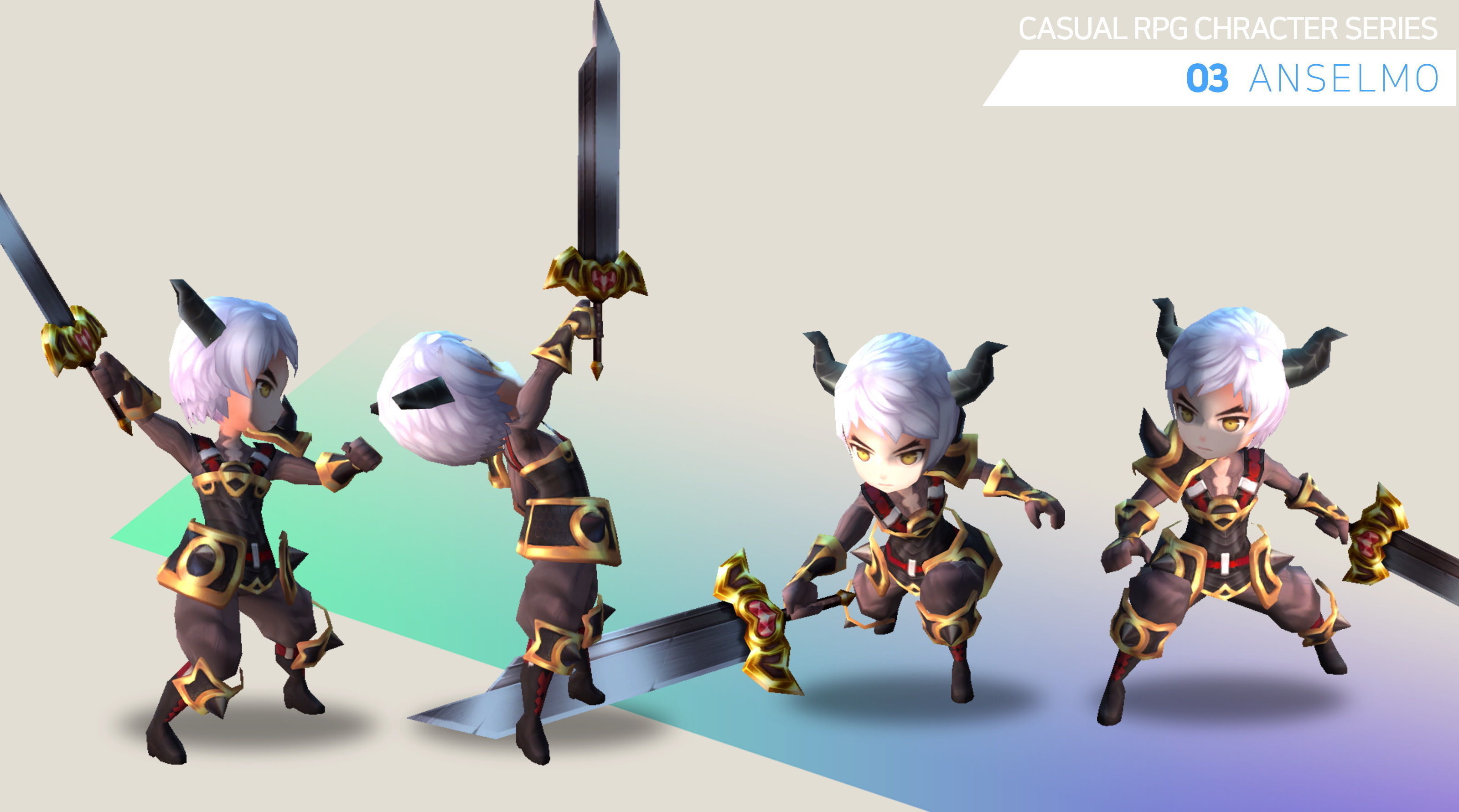 3D model Casual RPG Character - 3 Anselmo VR / AR / low-poly | CGTrader