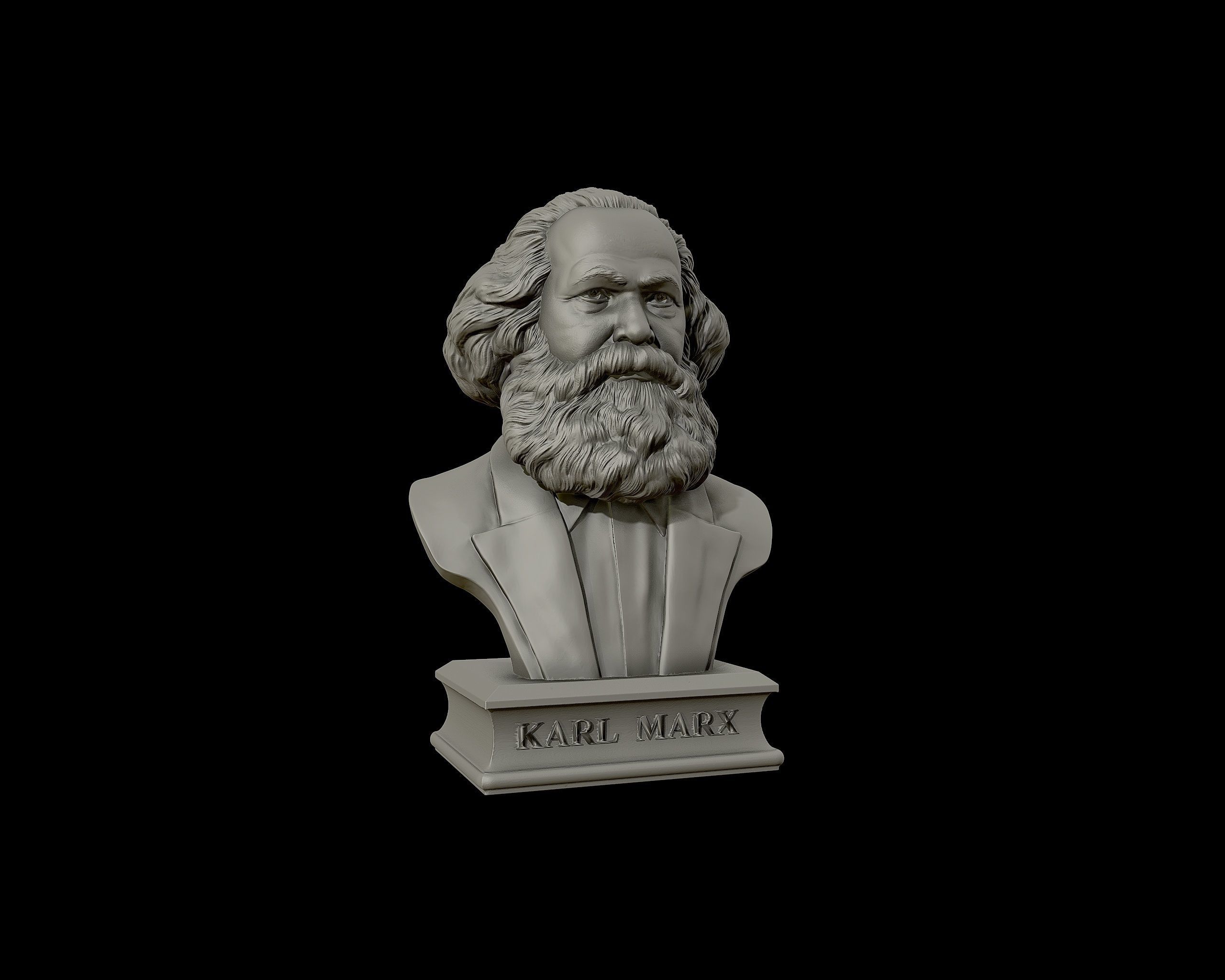 Karl Marx 3D printable sculpture 3D model 3D printable | CGTrader